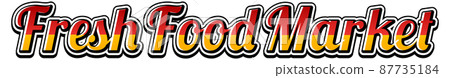 Fresh Food Market Market typography design - Stock Illustration ...