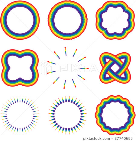 Assorted rainbow-colored frames - Stock Illustration [87740693] - PIXTA