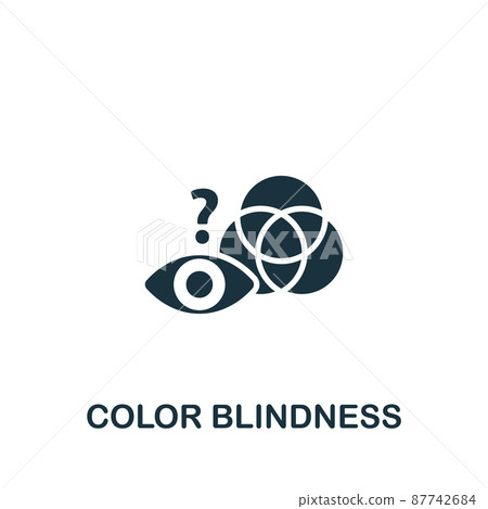 Color Blindness icon. Monochrome simple icon... - Stock Illustration ...