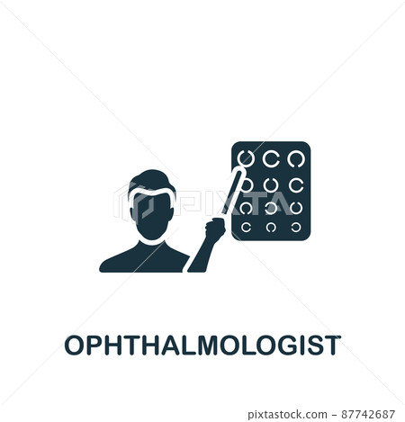 Ophthalmologist icon. Monochrome simple icon...-插圖素材 [87742687] - PIXTA圖庫