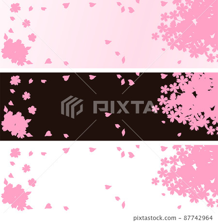 Banner Sakura Sakura Frame Background Spring... - Stock Illustration ...