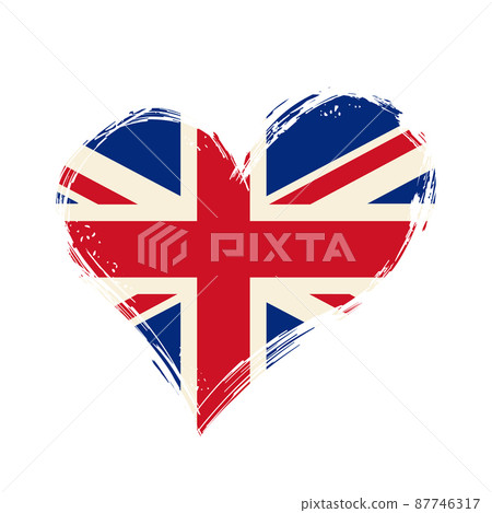 Heart Shaped British Flag Sticker England Union Jack Flag Heart