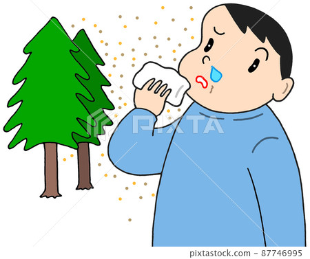 Sugi pollinosis / pollen allergy - Stock Illustration [87746995] - PIXTA
