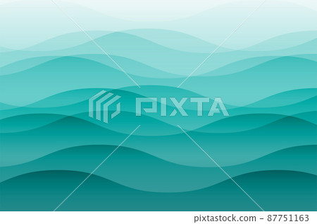 turquoise ocean color sea waves with ripples... - Stock Illustration ...