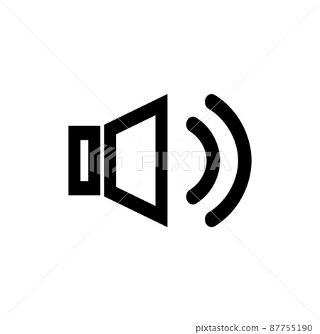 Simple sound icon - Stock Illustration [87755190] - PIXTA