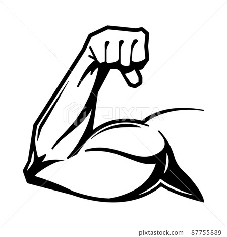 Muscle Power Gesture Composition - Stock Illustration [87755889] - PIXTA