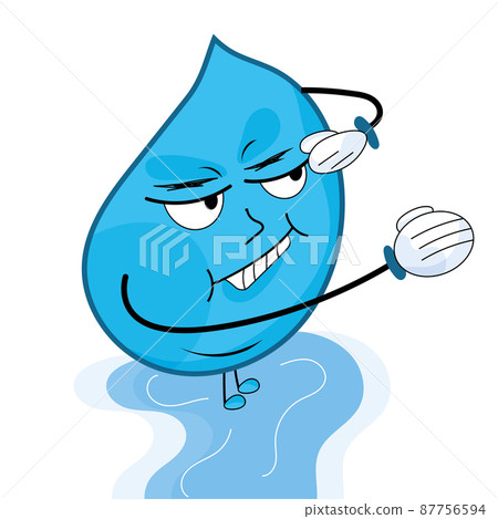 Isolated angry drop of water cartoon Vector - Stock Illustration ...