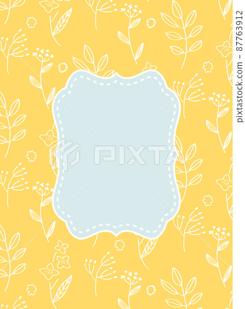 Yellow plant simple frame - Stock Illustration [87763912] - PIXTA