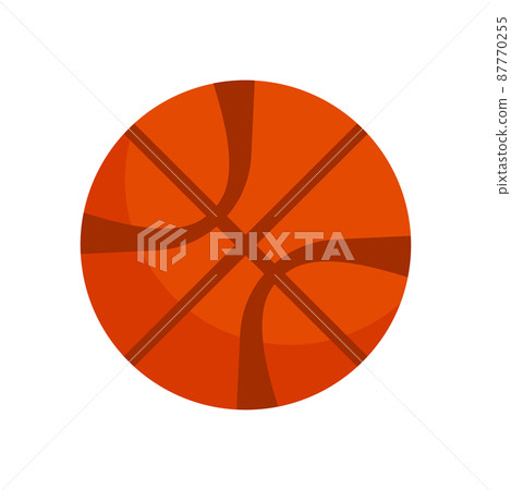Flat basketball illustration. Sports equipment... - Stock Illustration ...