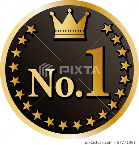 Gold ranking medal icon illustration - Stock Illustration [87771061 ...