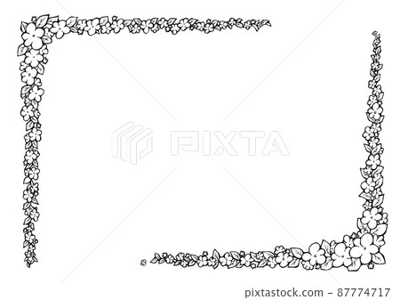Flower and star corner frame - Stock Illustration [87774717] - PIXTA