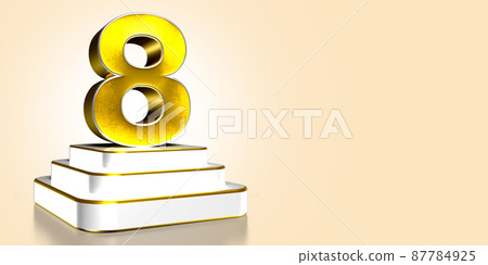 Number 8 gold. - Stock Illustration [87784925] - PIXTA