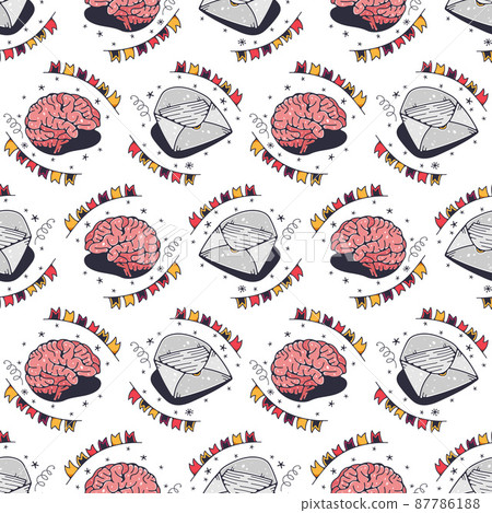 Brain and Envelope. - Stock Illustration [87786188] - PIXTA