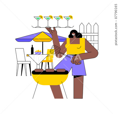 Backyard party abstract concept vector...-插圖素材 [87790165] - PIXTA圖庫