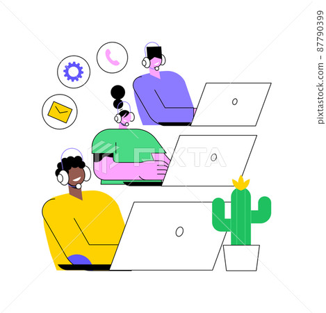 Call center abstract concept vector...-插圖素材 [87790399] - PIXTA圖庫
