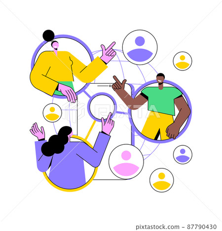 Mobile collaboration abstract concept vector... - Stock Illustration [87790430] - PIXTA