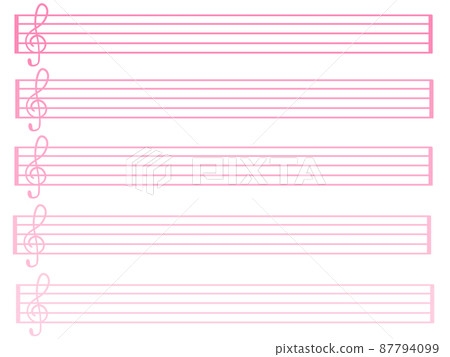 Pink staff set - Stock Illustration [87794099] - PIXTA