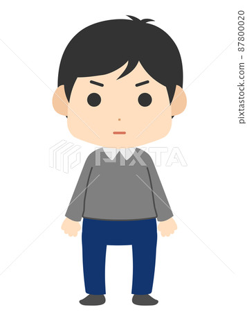 An expressionless man - Stock Illustration [87800020] - PIXTA