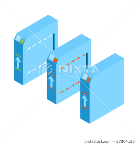 Metro Turnstiles Isometric Composition - Stock Illustration [87804120 ...