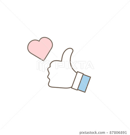 Illustration material | Simple heart and good... - Stock Illustration ...