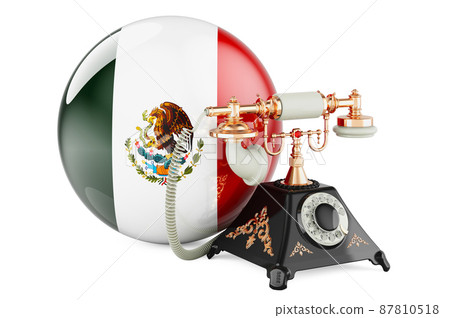 Phone with Mexican flag. Communication services... - Stock Illustration ...