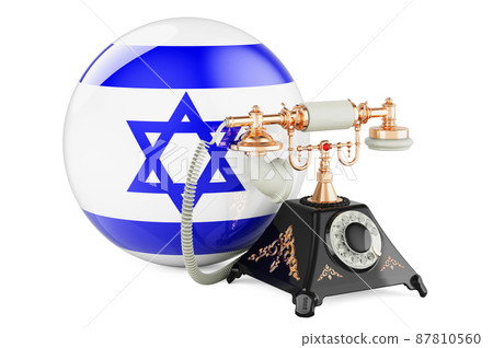Phone with Israeli flag. Communication services... - Stock Illustration ...