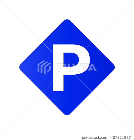 Diamond-shaped parking sign - Stock Illustration [87811977] - PIXTA