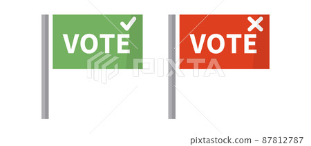 Voting flag icon set. vector. - Stock Illustration [87812787] - PIXTA
