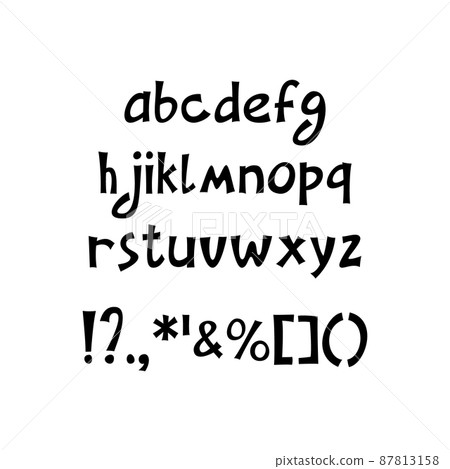 Cartoon lowercase letters isolated on white... - Stock Illustration ...