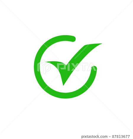 Round checkbox green - Stock Illustration [87813677] - PIXTA