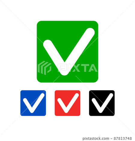 Square check box set. vector. - Stock Illustration [87813748] - PIXTA