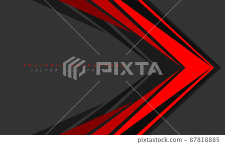 Abstract red arrow speed direction on grey... - Stock Illustration ...