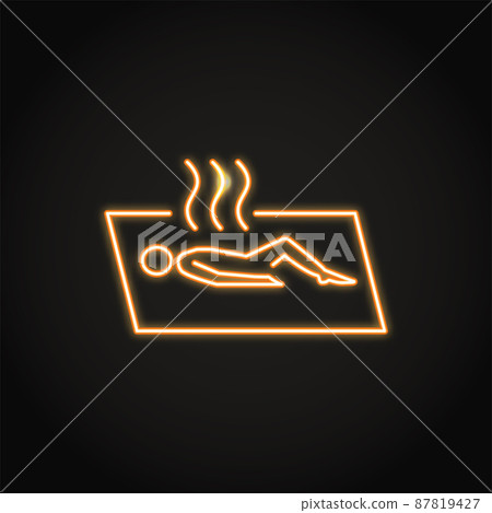 Neon muscle relaxation icon in line style - Stock Illustration ...