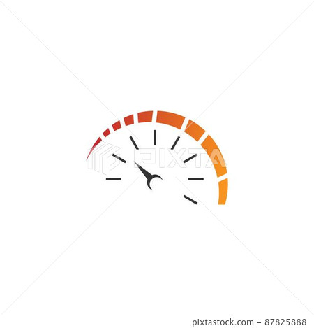 Speedometer icon. Gauge and rpm meter logo-插圖素材 [87825888] - PIXTA圖庫
