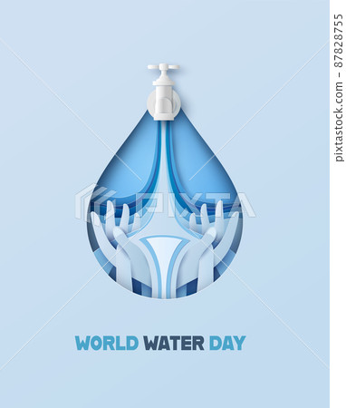 concept of ecology and wolrd water day . - Stock Illustration [87828755 ...