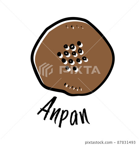 Hand-painted material_food_anpan - Stock Illustration [87831493] - PIXTA