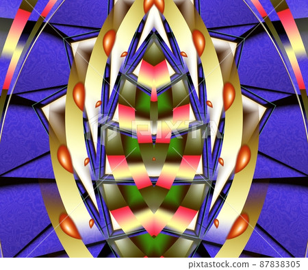 Computer generated abstract colorful fractal... - Stock Illustration ...
