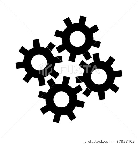 4 gear icons - Stock Illustration [87838402] - PIXTA