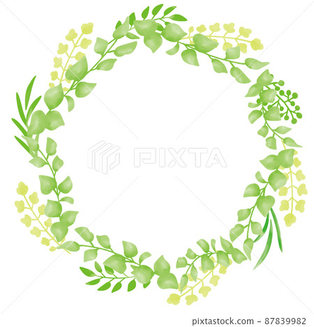 Green leaf message card - Stock Illustration [87839982] - PIXTA