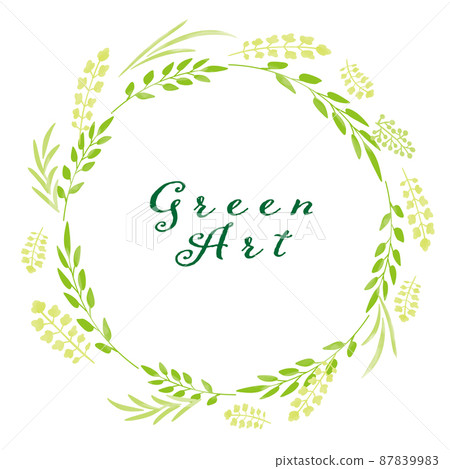 Green leaf message card - Stock Illustration [87839983] - PIXTA