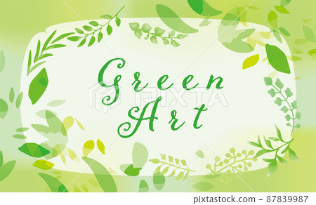 Green leaf message card - Stock Illustration [87839987] - PIXTA
