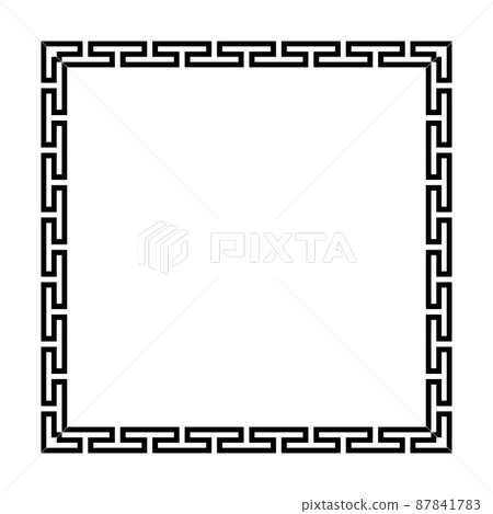 Square frame of simple greek pattern - Stock Illustration [87841783 ...