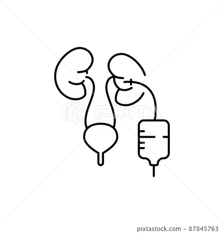 Nephrostomy color line icon. Human diseases. - Stock Illustration ...
