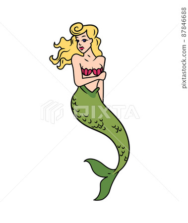 Water Nymph Tattoo Composition - Stock Illustration [87846688] - PIXTA