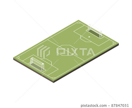Football Field Isometric Composition - Stock Illustration [87847031 ...