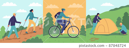 Hiking Design Concept - Stock Illustration [87848724] - PIXTA