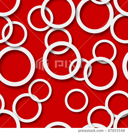 Abstract seamless pattern of rings with shadows - Stock Illustration ...