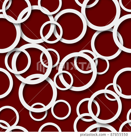 Abstract seamless pattern of rings with shadows - Stock Illustration ...