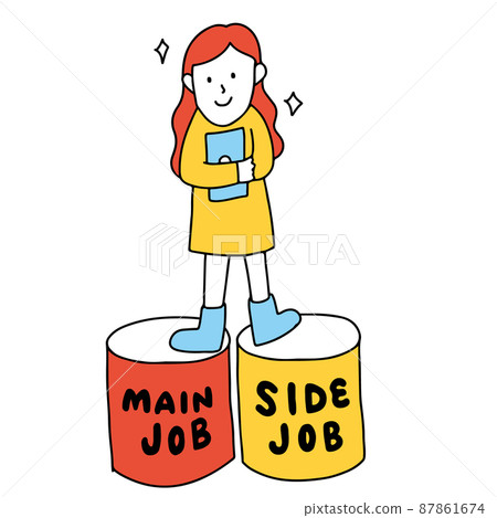Side business, multiple work, parallel work,... - Stock Illustration ...