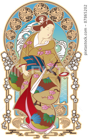 Ukiyo-e Female Part 79 Japanese Style Gothic... - Stock Illustration ...